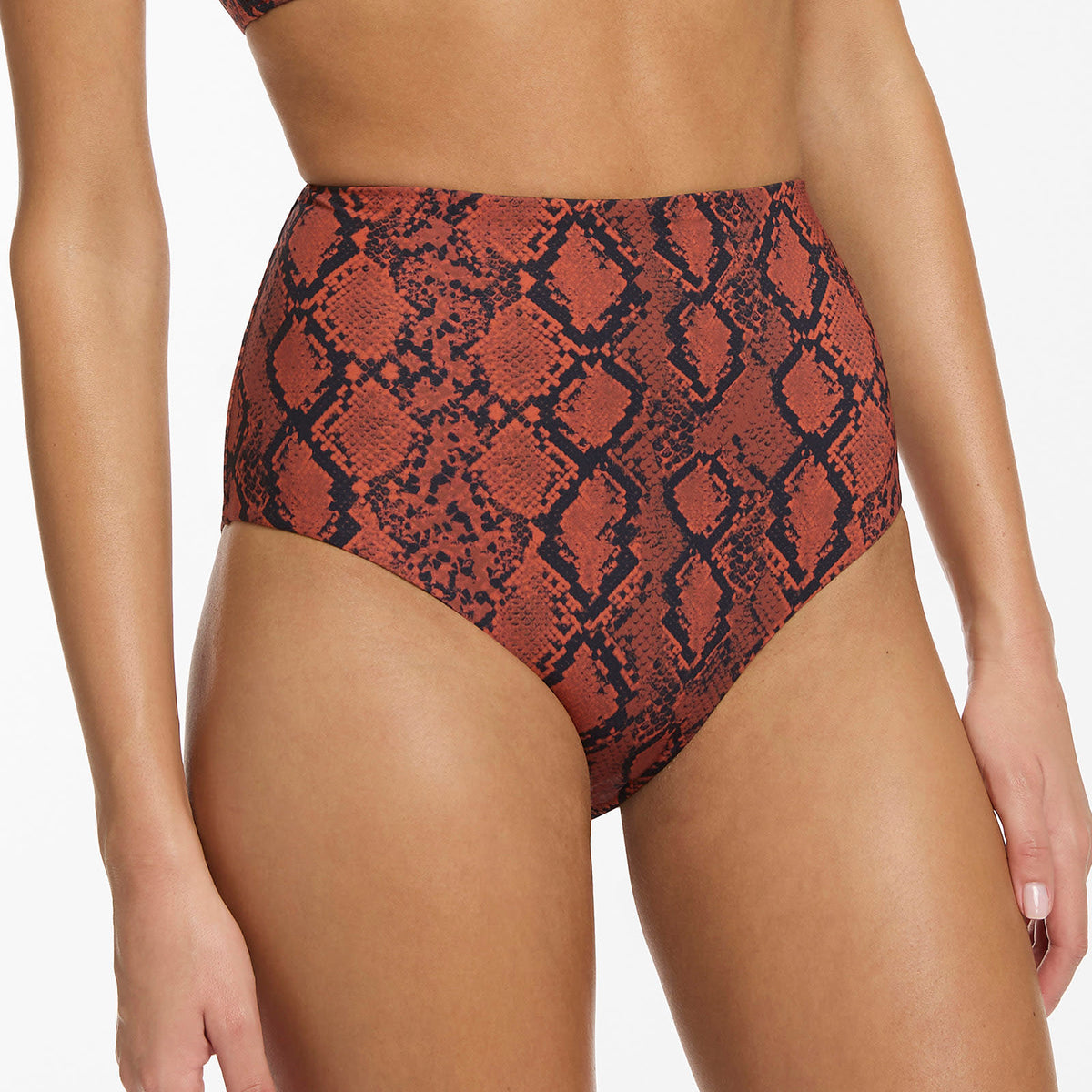 Python High Waist Bikini Bottom - Spice – JETS Australia