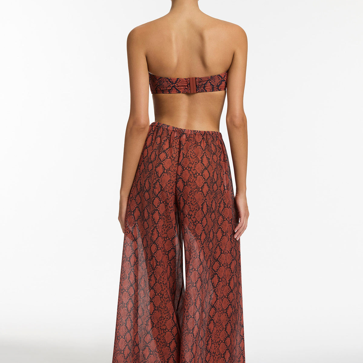 Python Crinkle Wide Leg Pant - Spice – JETS Australia