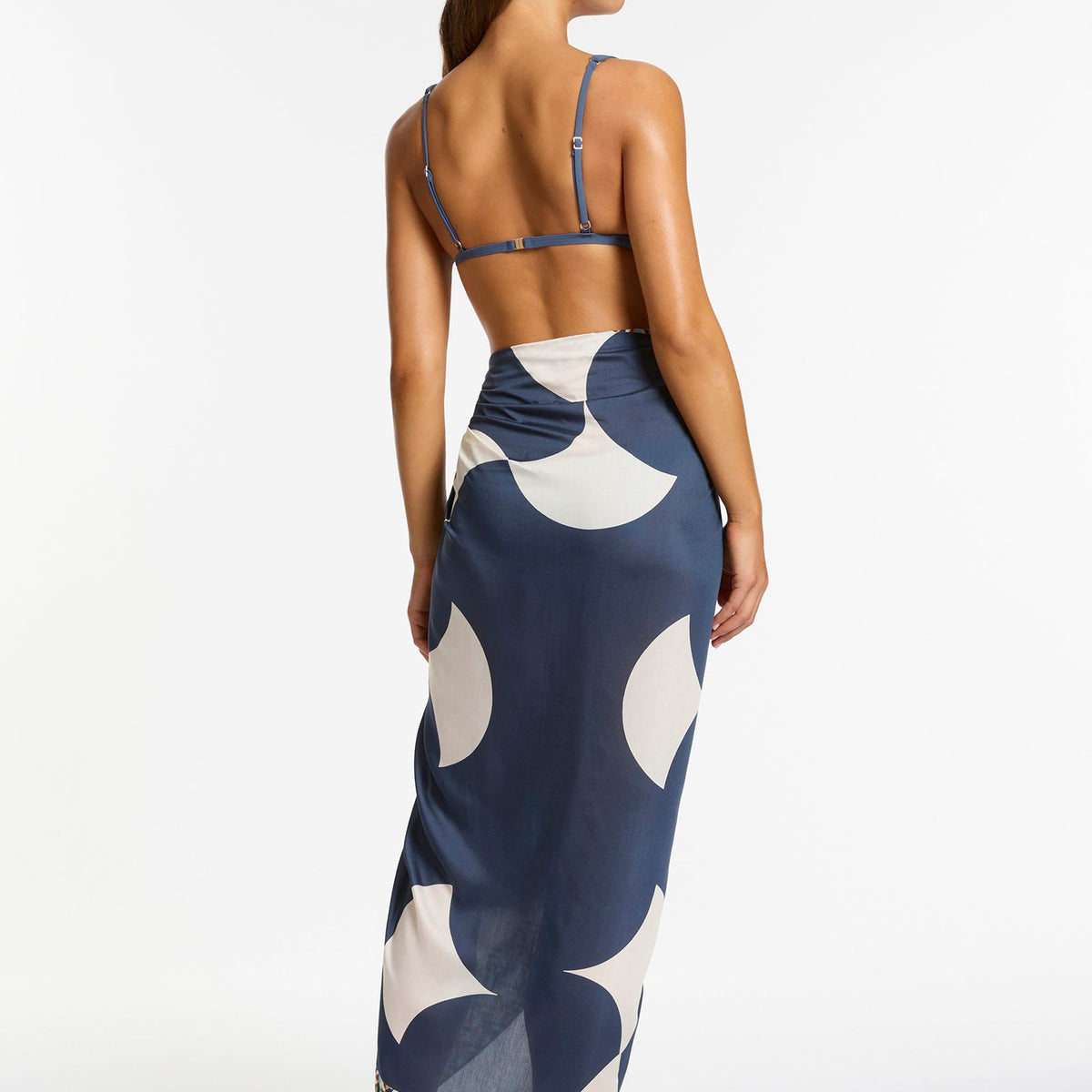 Acacia Long Sarong - Steel Blue – JETS Australia
