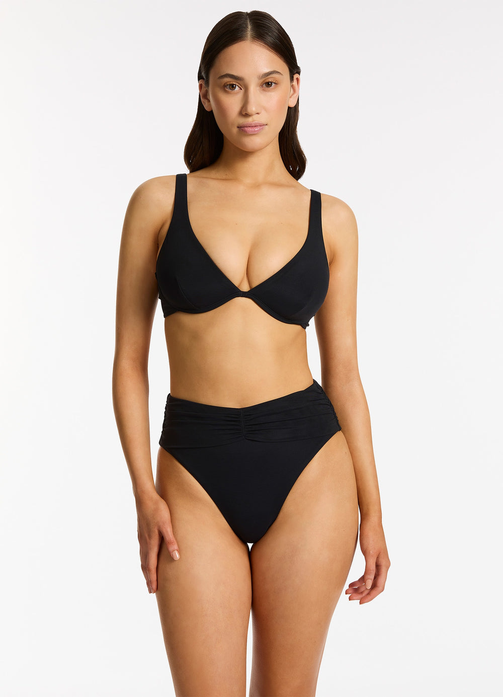 Jetset Lure Underwire Triangle Bikini Top - Black – JETS Australia
