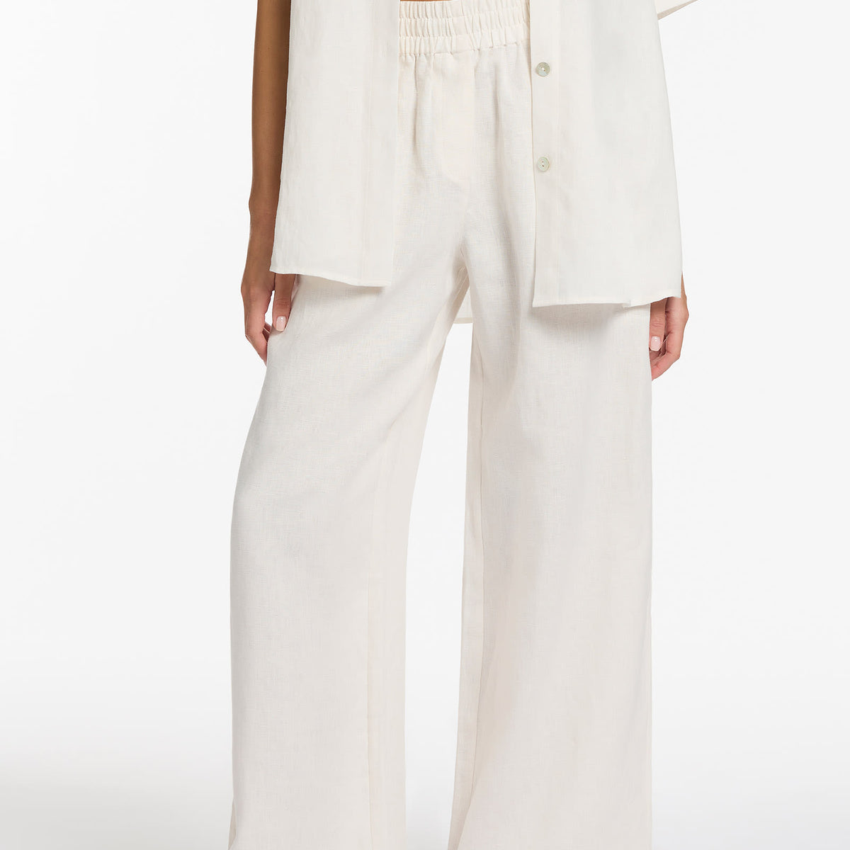 Jetset Wide Leg Pants - Chalk – JETS Australia