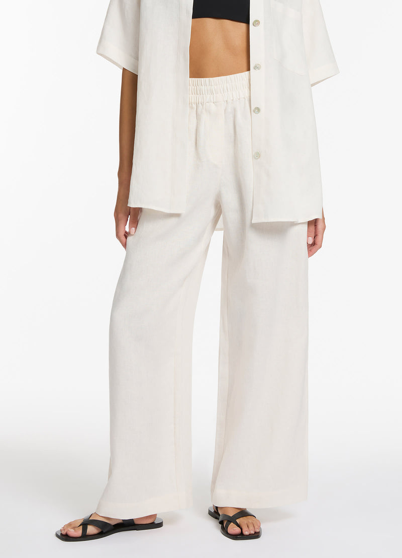 Jetset Wide Leg Pants - Chalk – JETS Australia