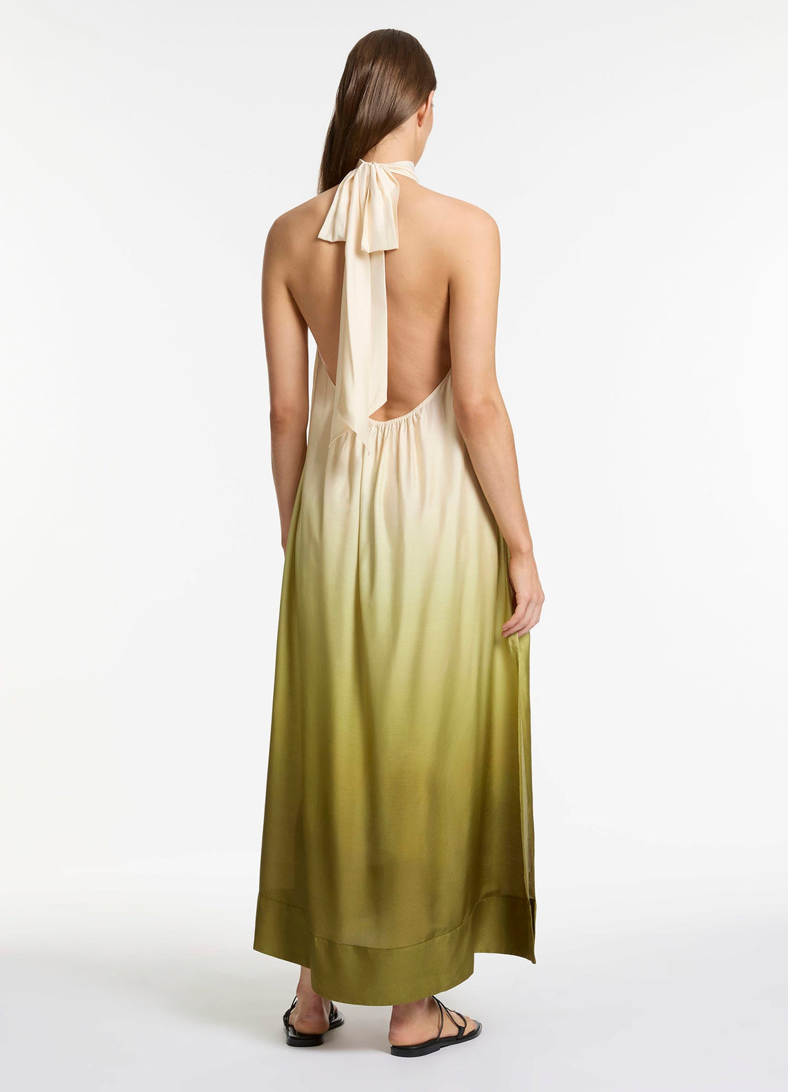 Acacia Haze Halter Maxi Dress - Eucalyptus – JETS Australia