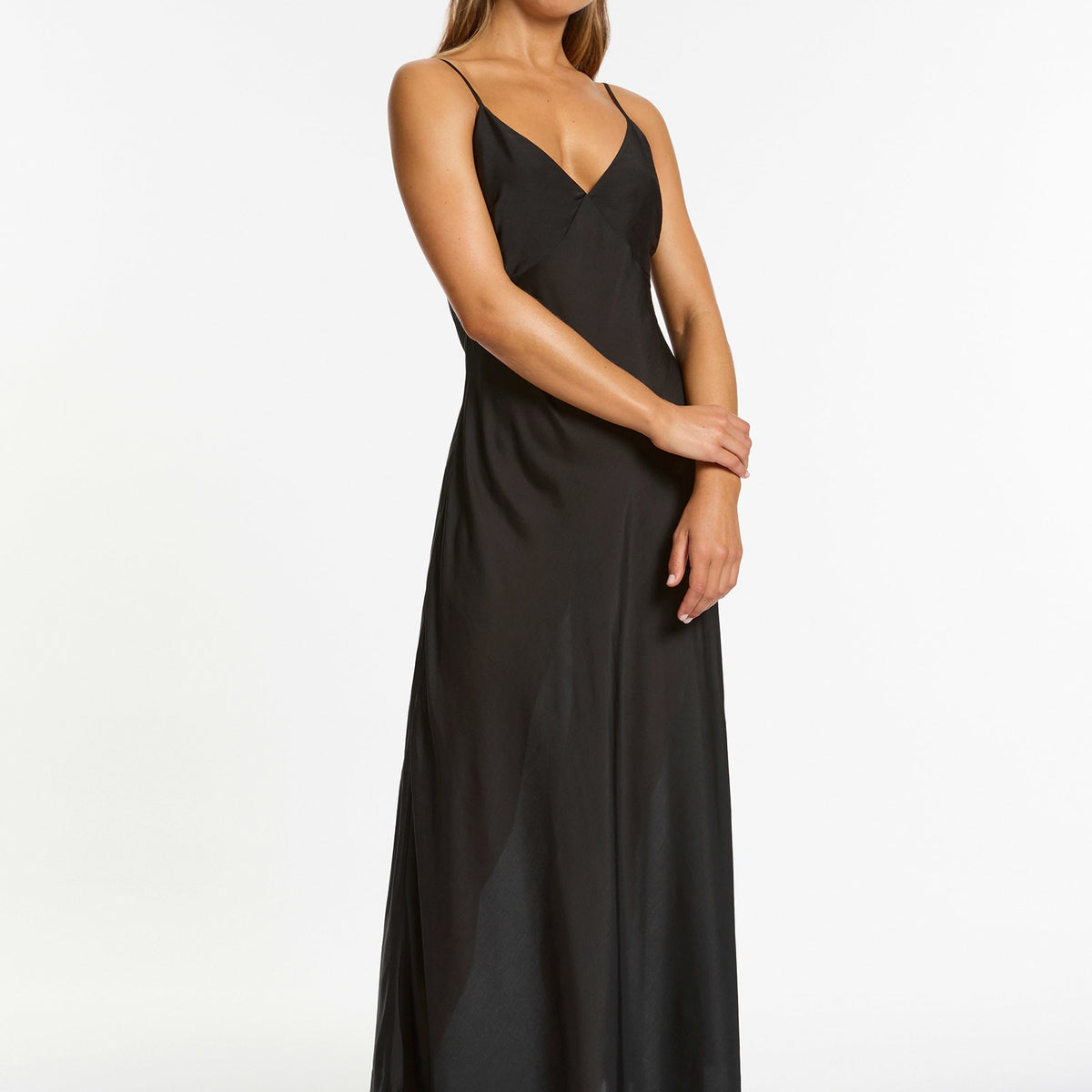Jetset Slip Maxi Dress - Black – JETS Australia