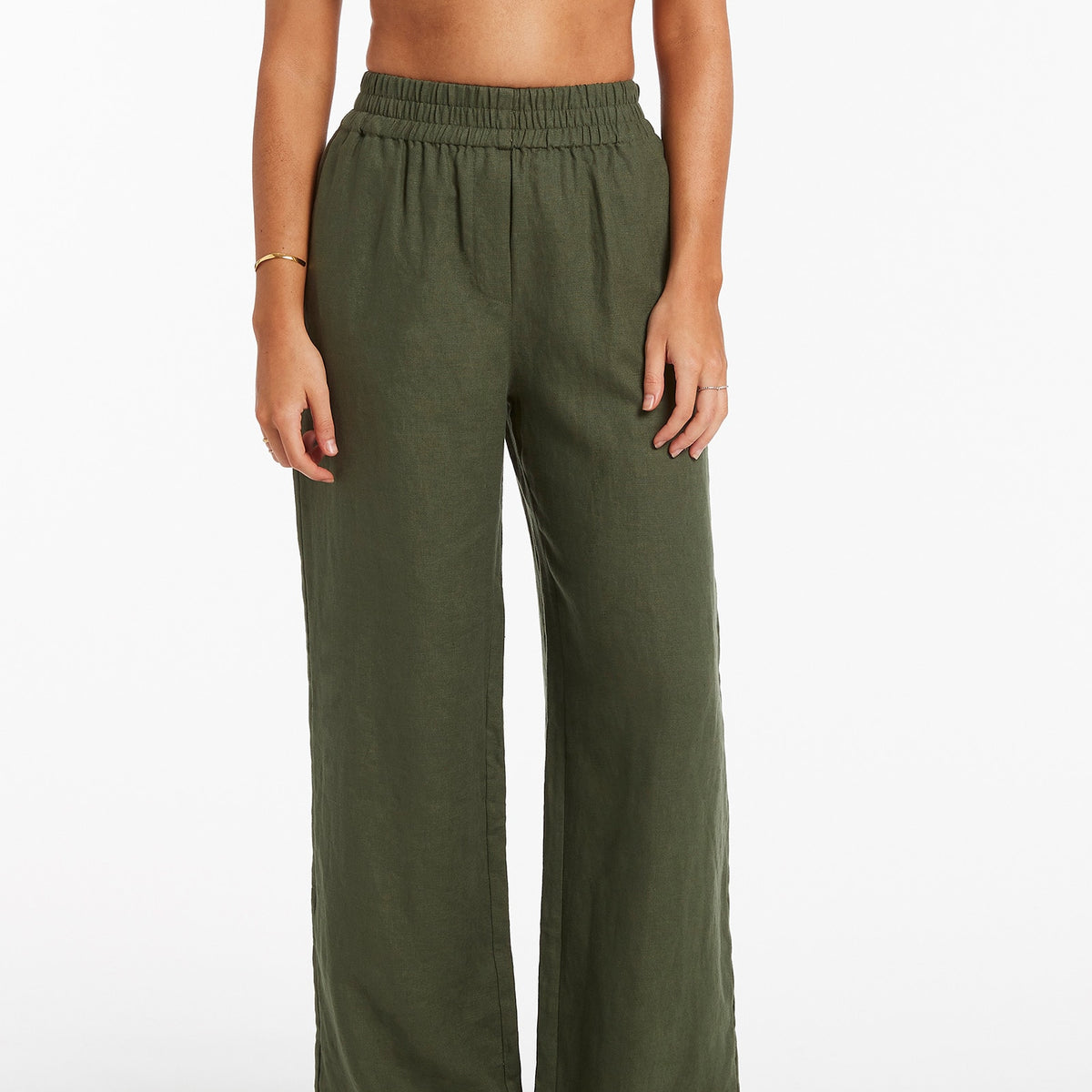 Jetset Wide Leg Pants - Olive – JETS Australia