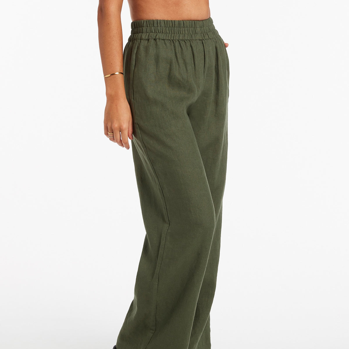 Jetset Wide Leg Pants - Olive – JETS Australia
