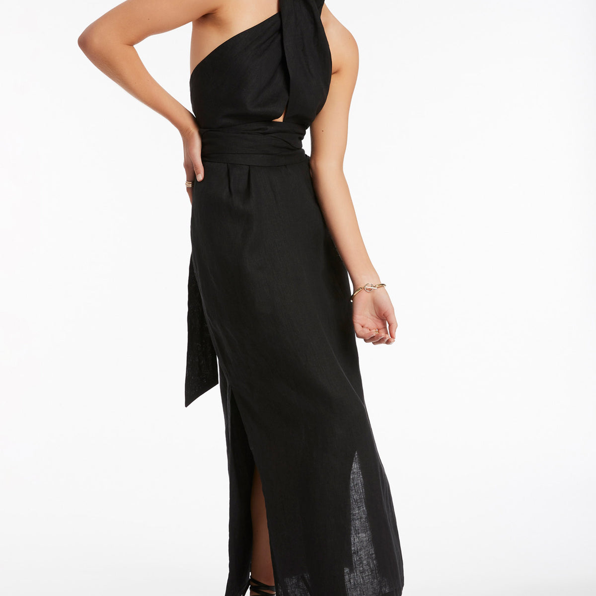 Jetset Wrap Front Dress - Black – JETS Australia