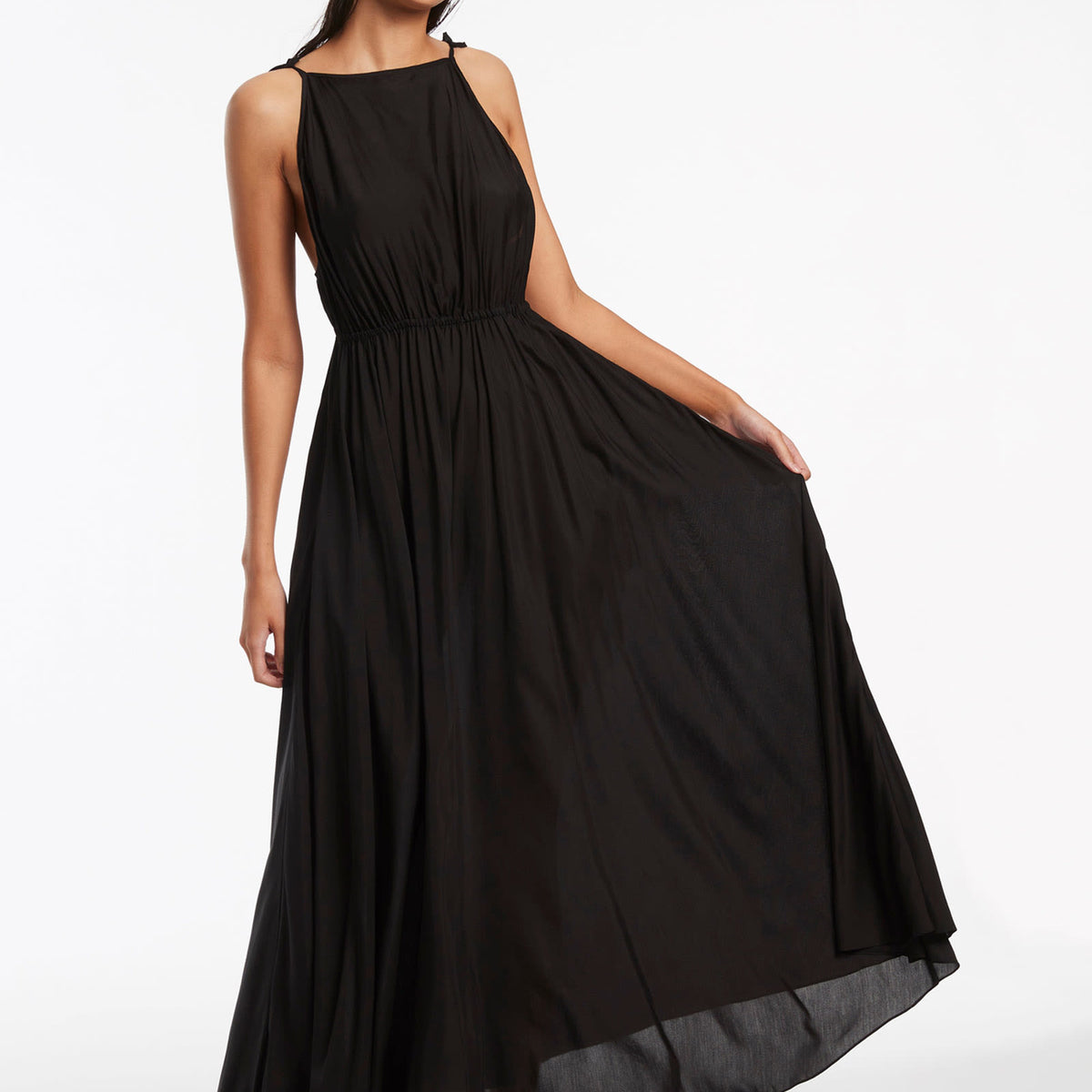 Jetset Backless Maxi Dress - Black – JETS Australia